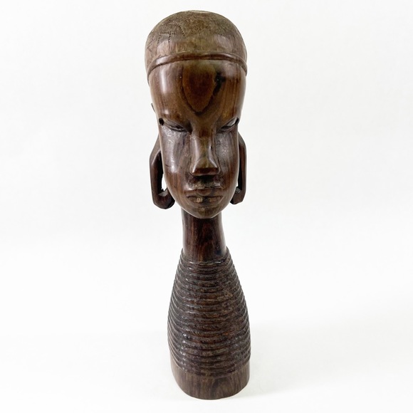 Vintage | Accents | Vintage Solid Wood Statue Figure Loop Ears | Poshmark